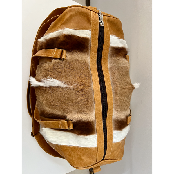 Springbok Skin/Hide Duffel Bag Overnight Bag - African Authentic